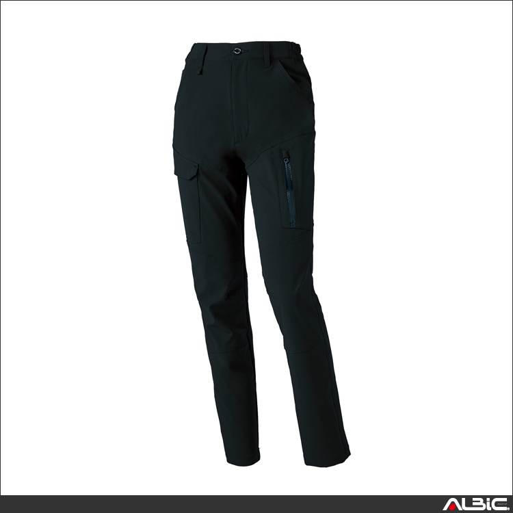 レディースカーゴパンツ（ノータック脇シャーリング） 【 クロダルマ 356741-kro 】 - ユニフォーム ステーション