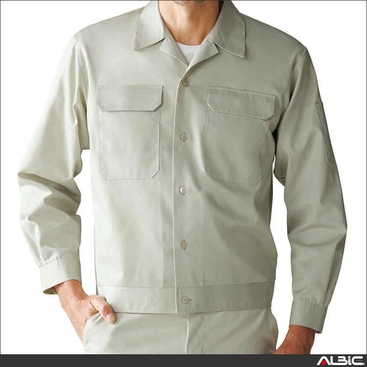 作業着 ( 作業服 ) エコ製品制電ボタン長袖ジャンパー 【 6058-jic 自重堂 】 - ユニフォーム ステーション